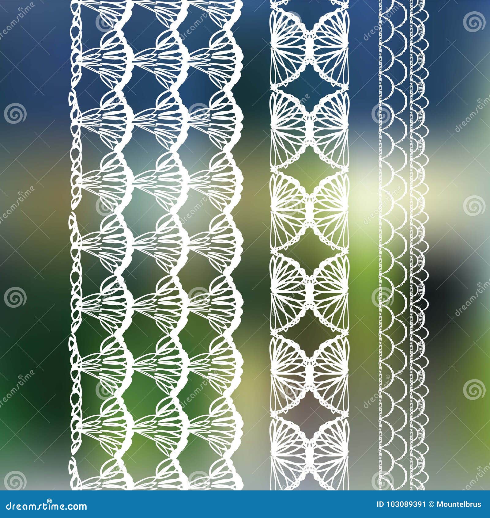 Set of Seamless Lacy Patterns. Stock Vector - Illustration of retro ...