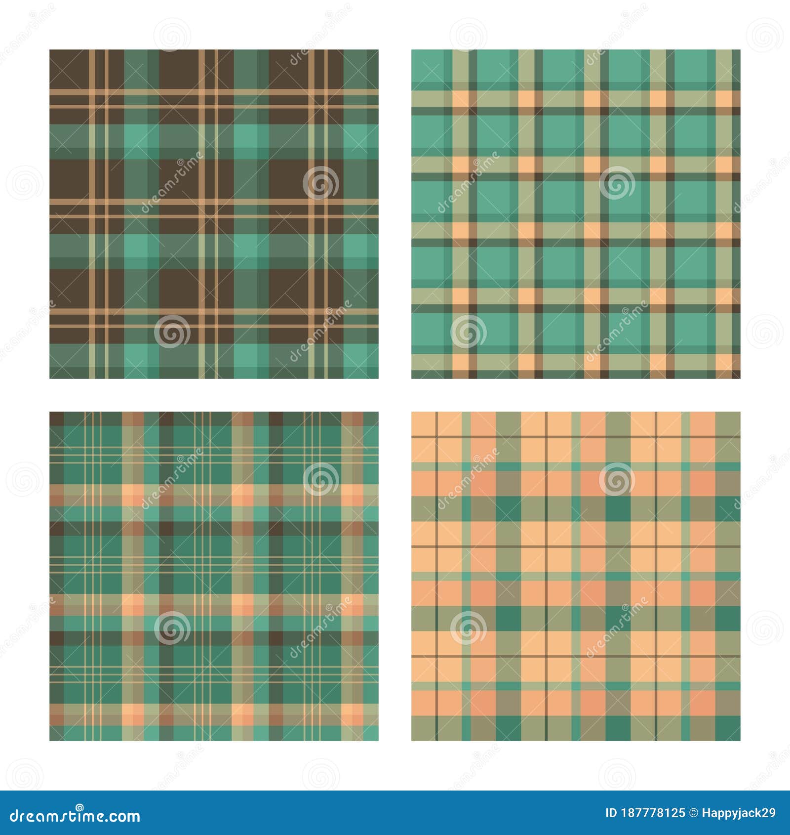 Set of Seamless Lumberjack Plaid Patterns Stock Image - Image of plaid ...