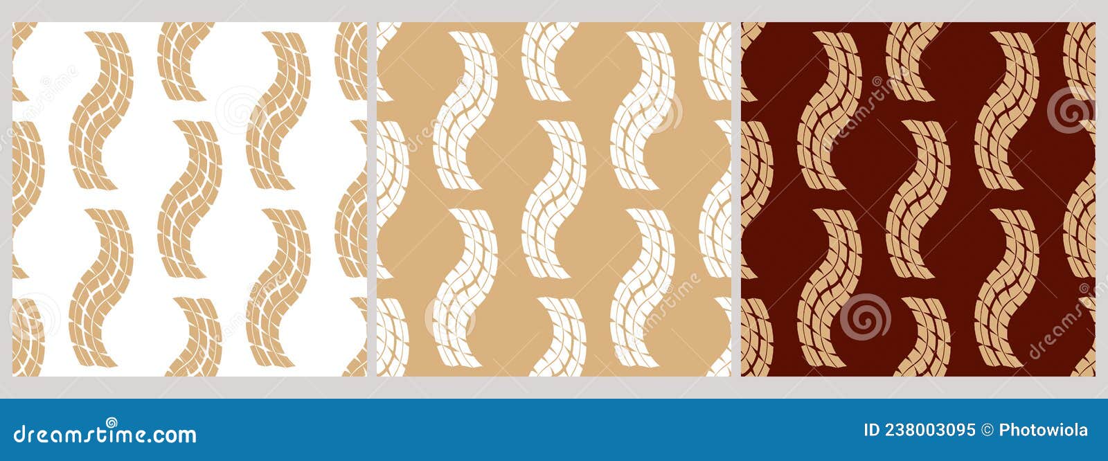 Set of 3 Seamless Pattern for Materials, Wallpapers, Bedding Fabrics ...