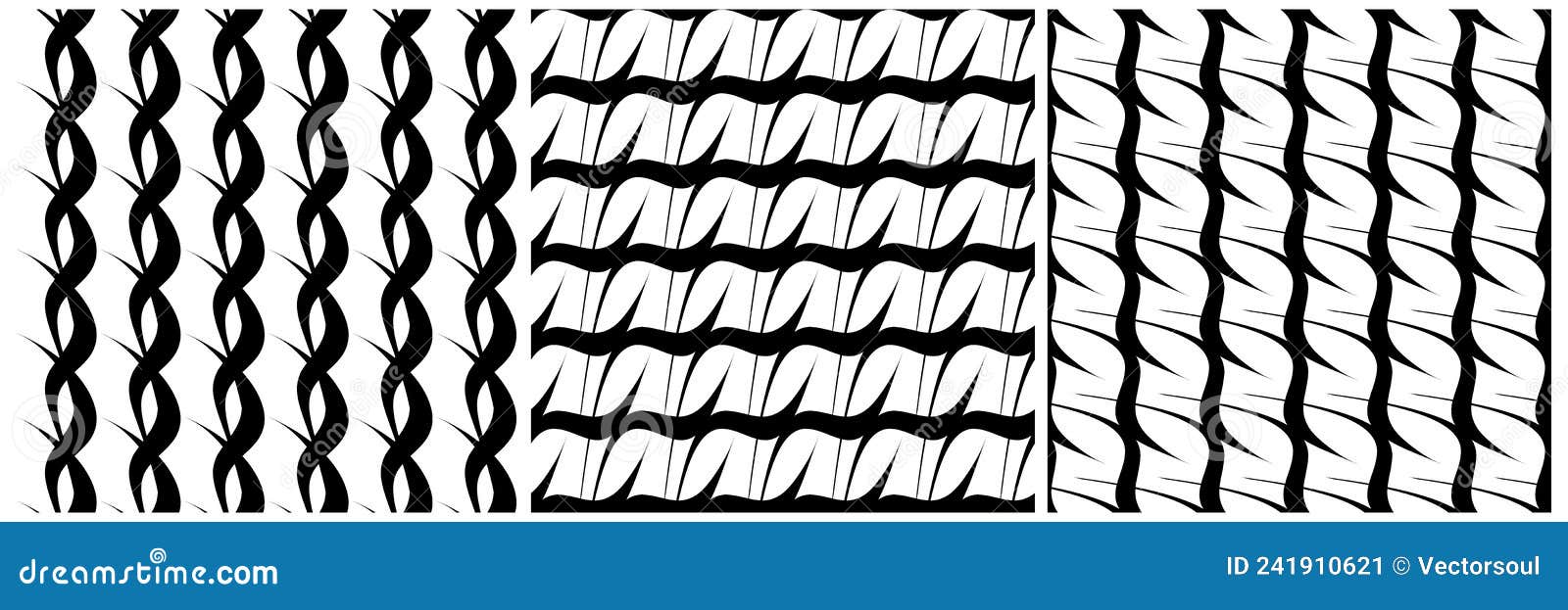 Set of 3 Seamless Pattern, Texture Vector Stock Vector - Illustration ...