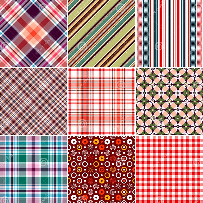 Set Seamless Patterns stock vector. Illustration of classical - 13729129