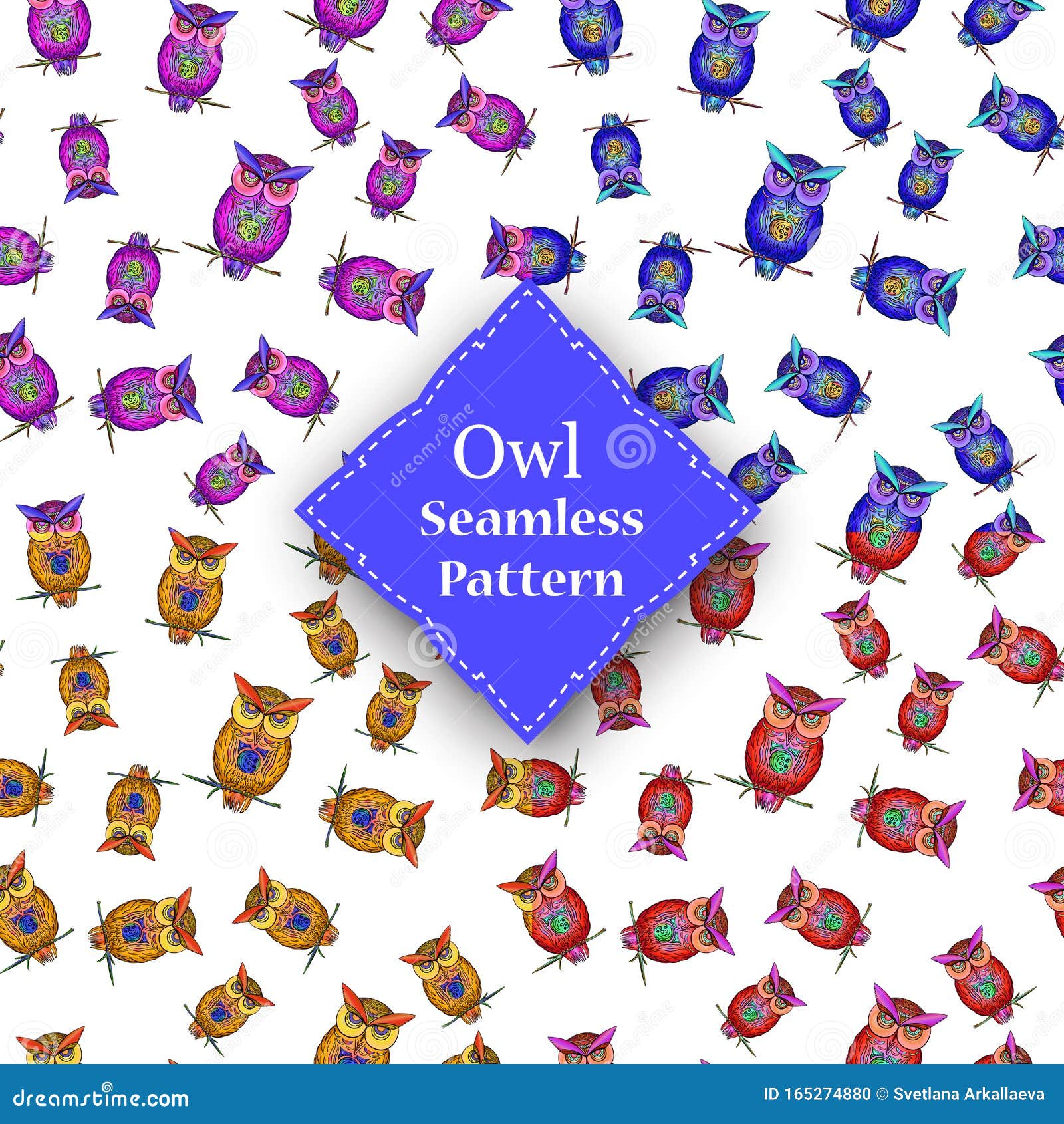 Set Of Owls In Different Positions. Vector Monochrome Illustrations ...