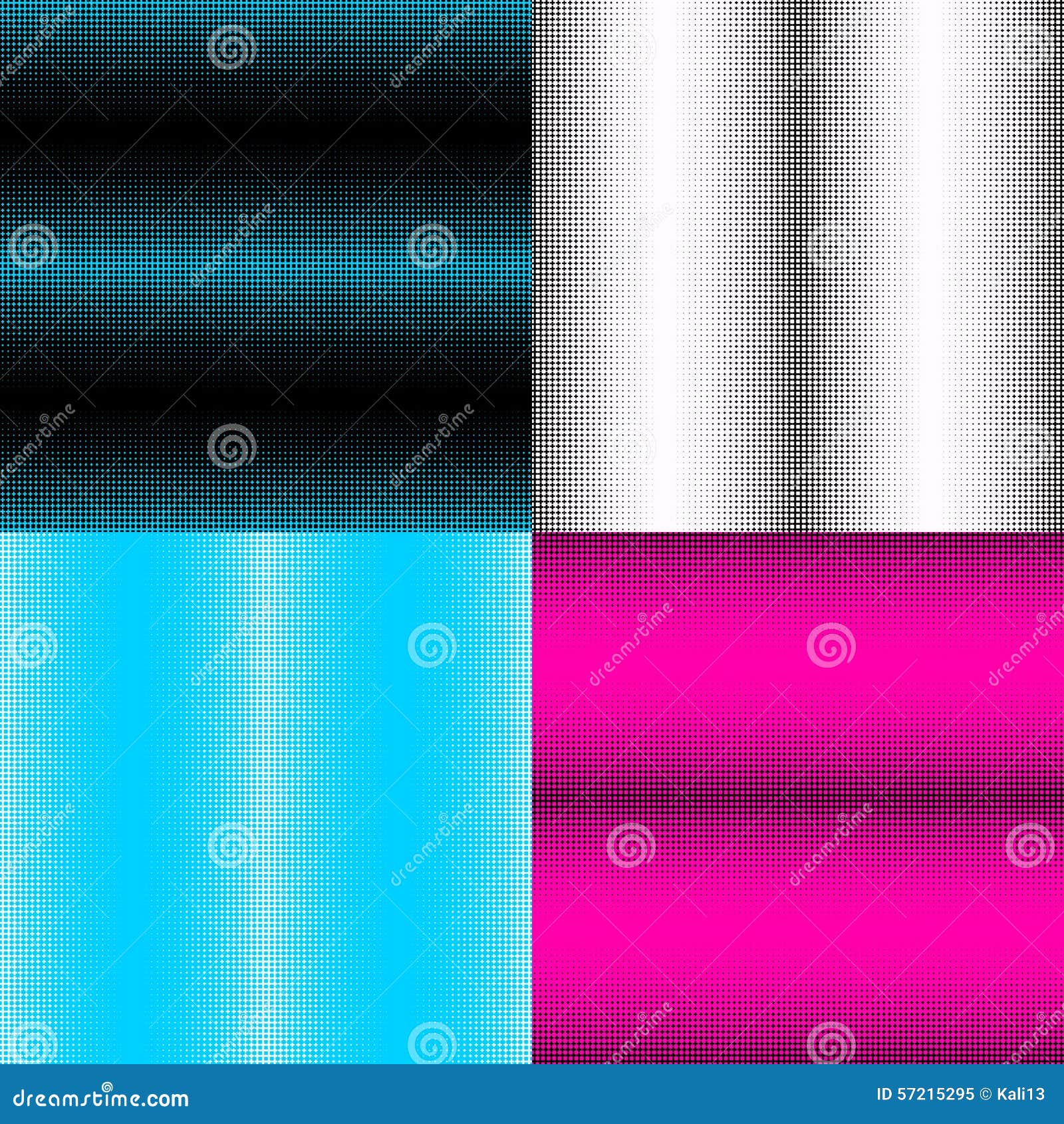 Set of Seamless Patterns with Cross Halftone Stock Illustration ...