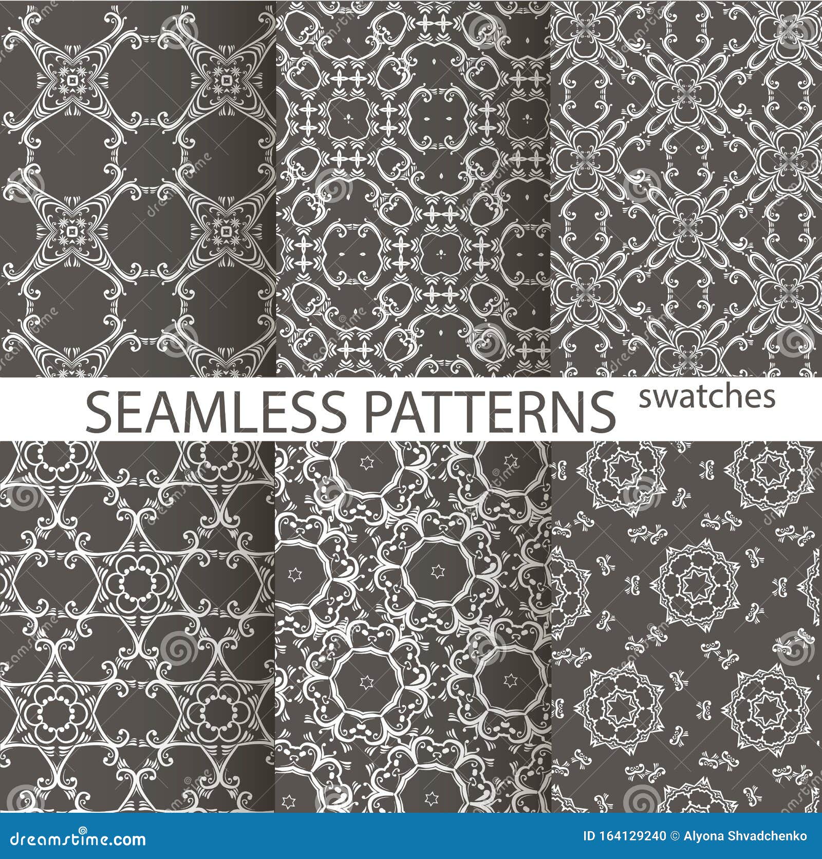 Set of Seamless Patterns for Design and Background. Textile Stock ...