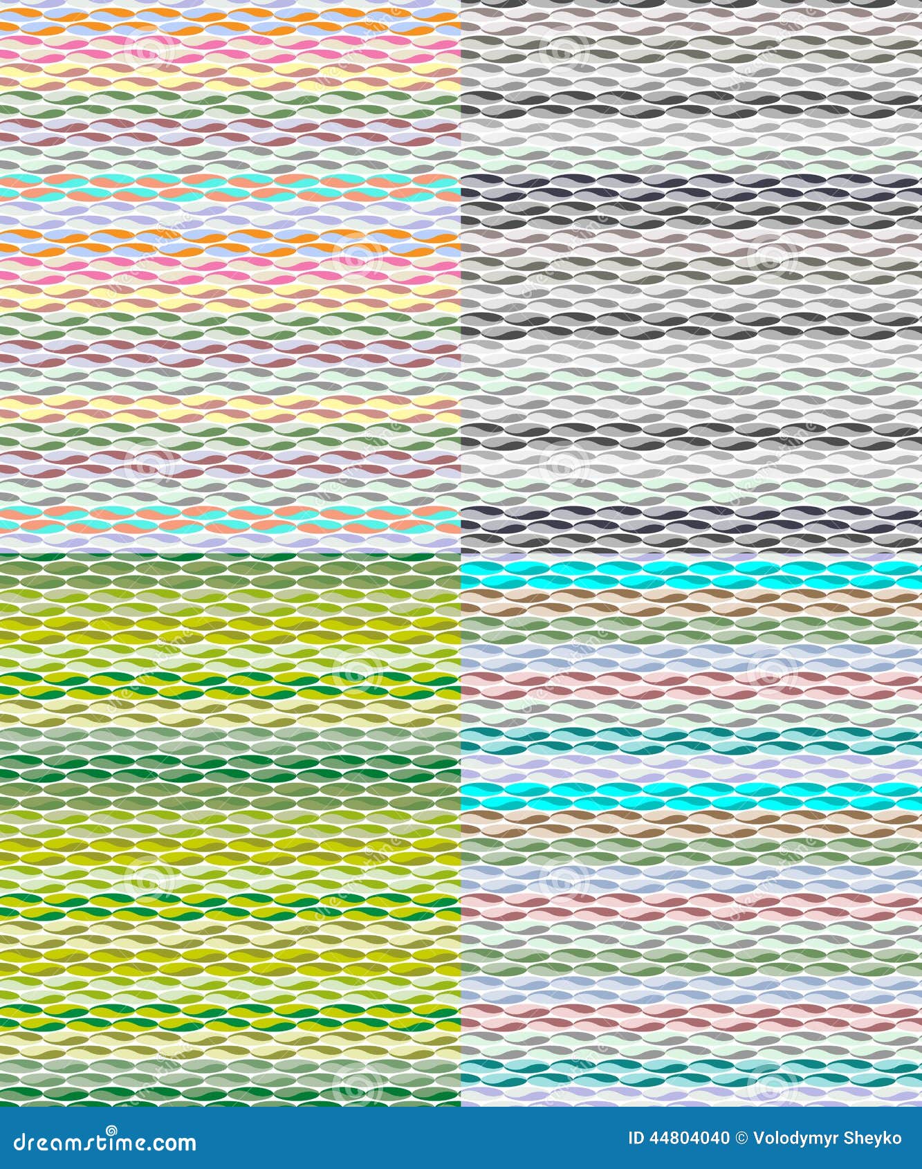 Set of Seamless Patterns with Different Color Shades Stock Vector ...