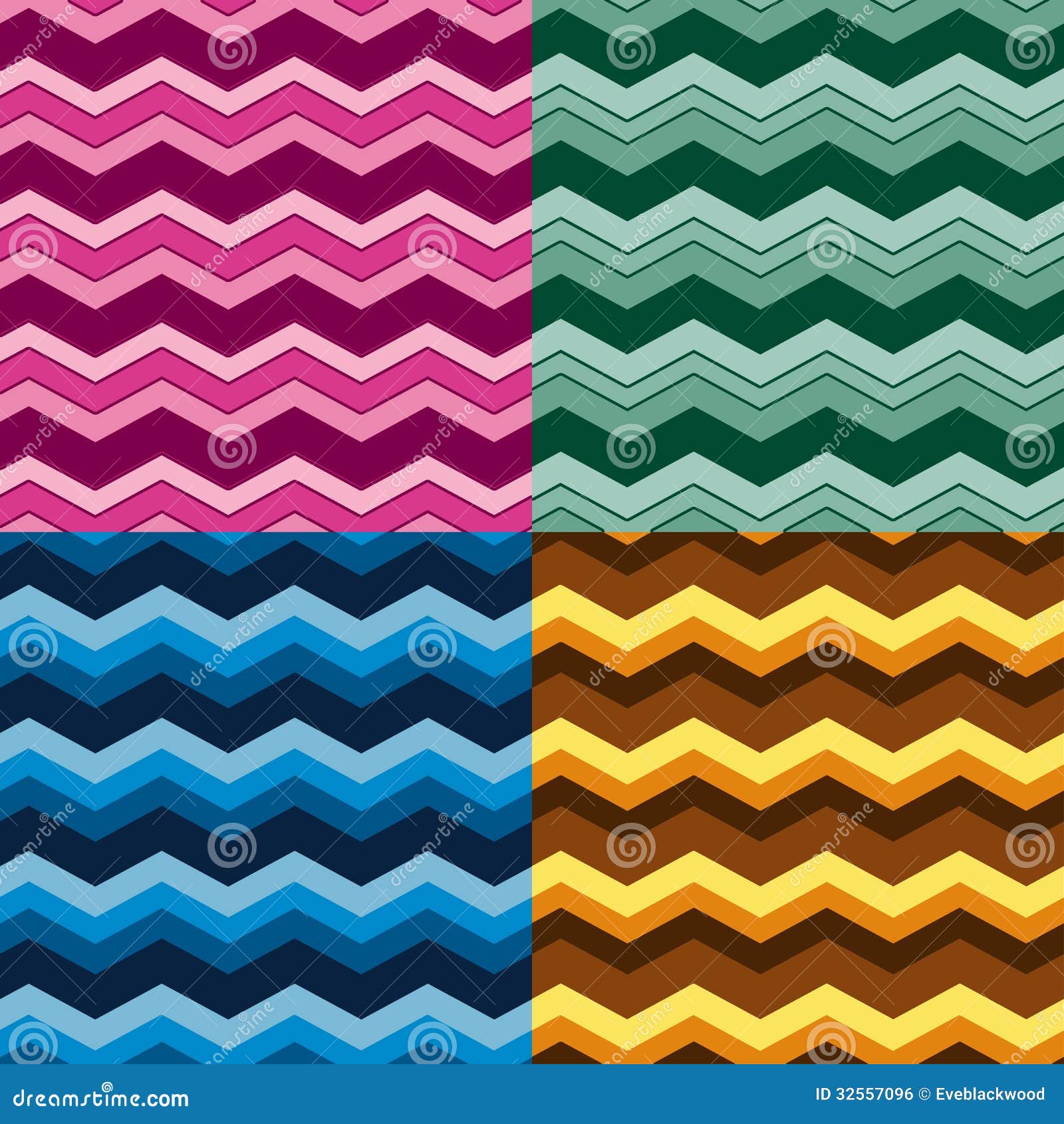 Set of Seamless Chevrons Patterns Stock Illustration - Illustration of ...