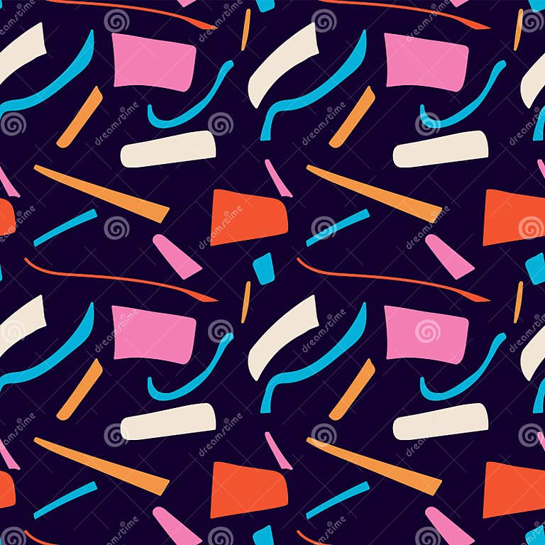 A Set of Seamless Patterns with Geometric Shapes and Abstract Shapes ...