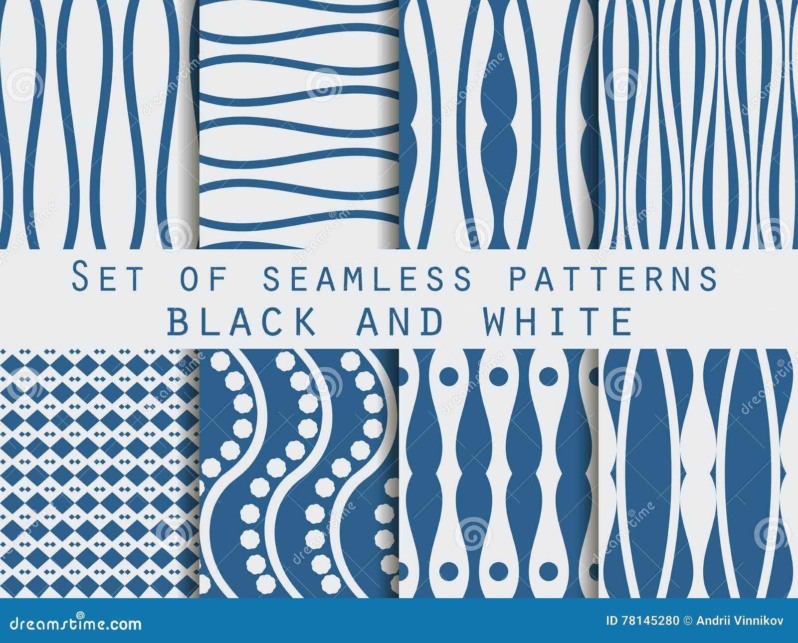 Set Seamless Patterns. the Pattern of the Lines. the Pattern for ...