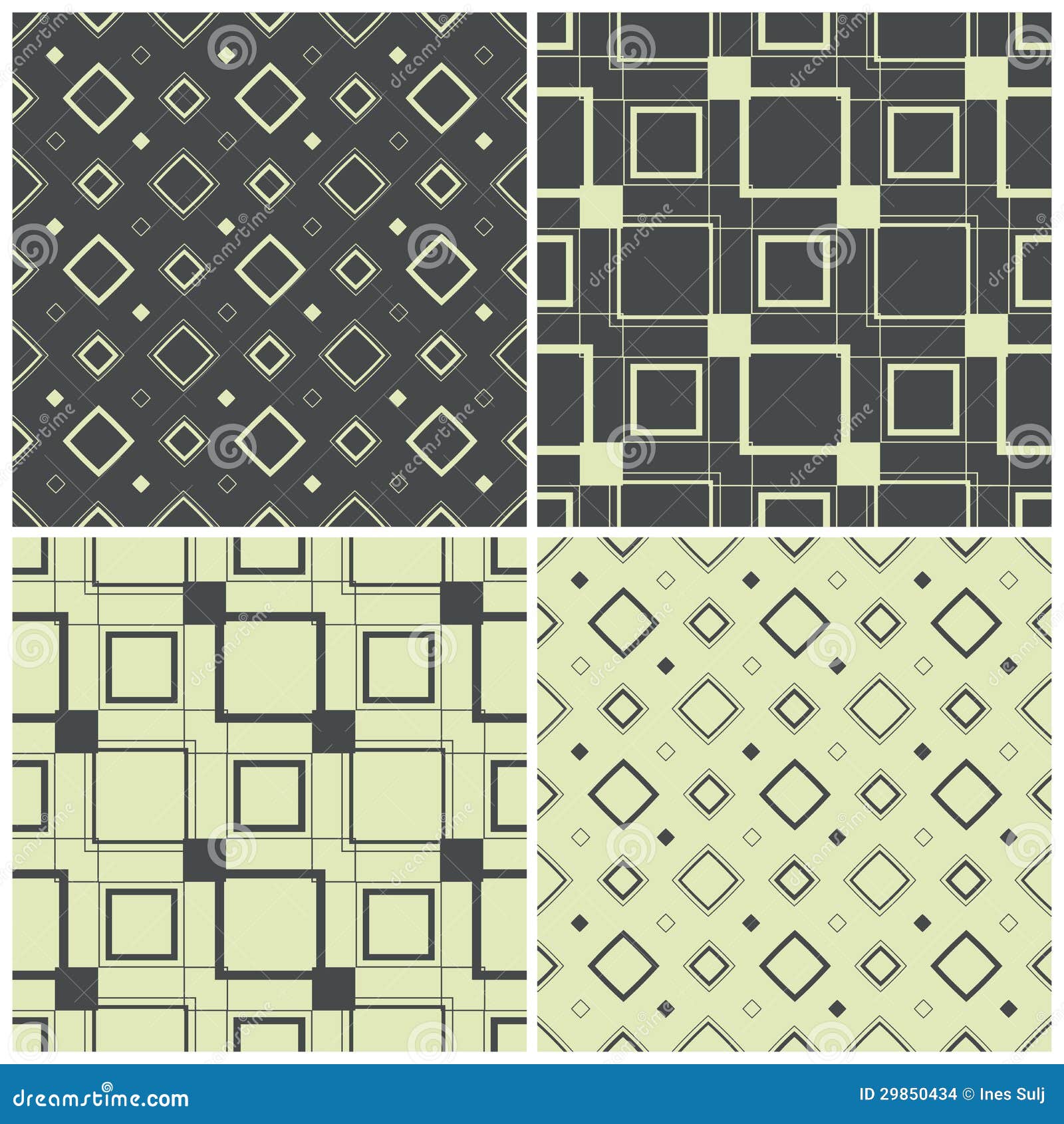 Seamless Patterns with Squares, Vector Illustration Stock Vector ...