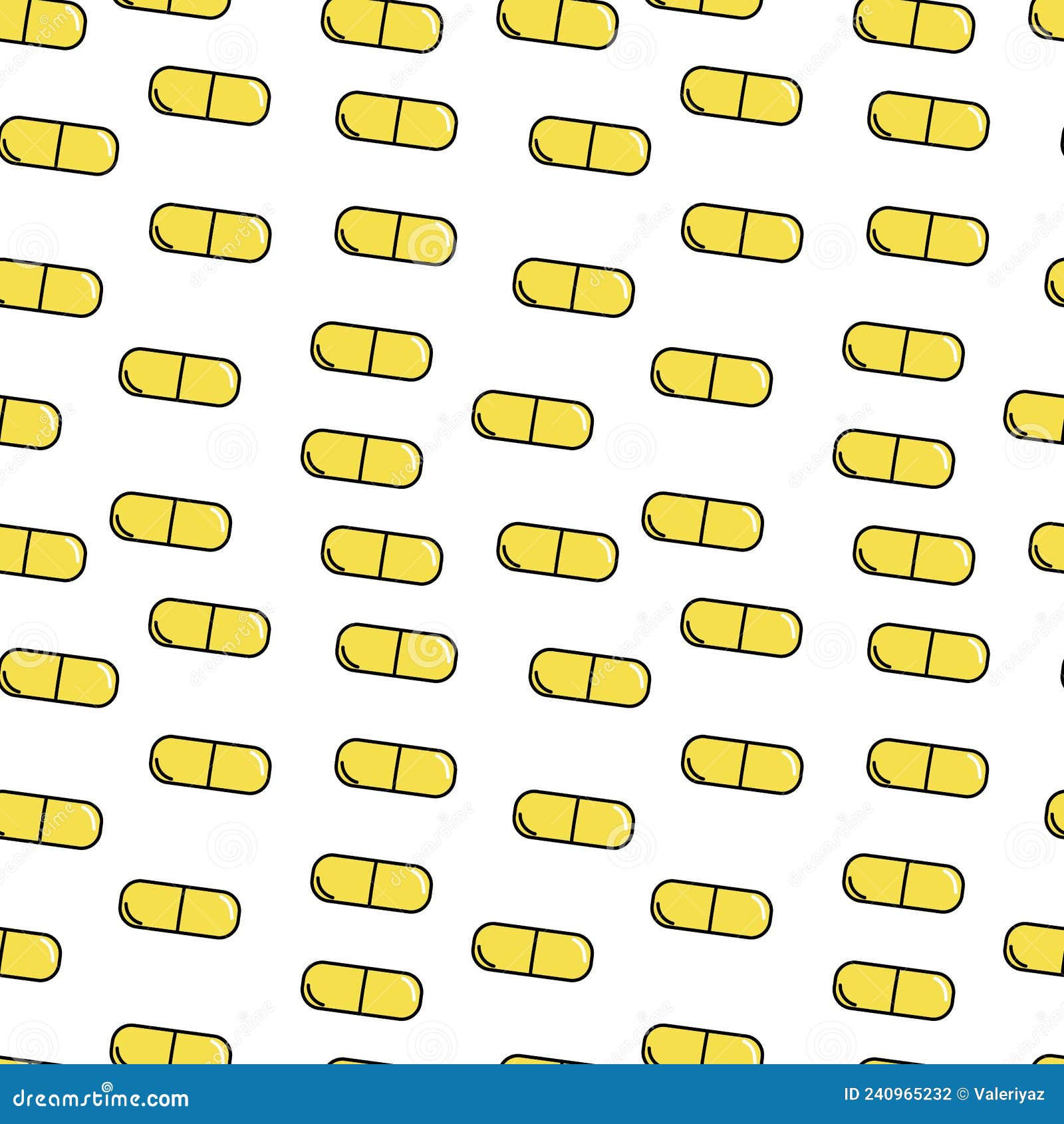 A Set of Seamless Patterns of Tablets, Pills, Pixels, Vector Grafic ...