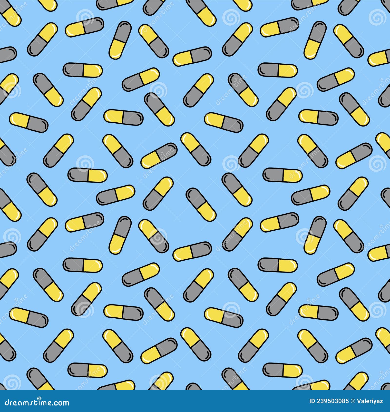 A Set of Seamless Patterns of Tablets, Pills, Pixels 1000x1000, Vector ...