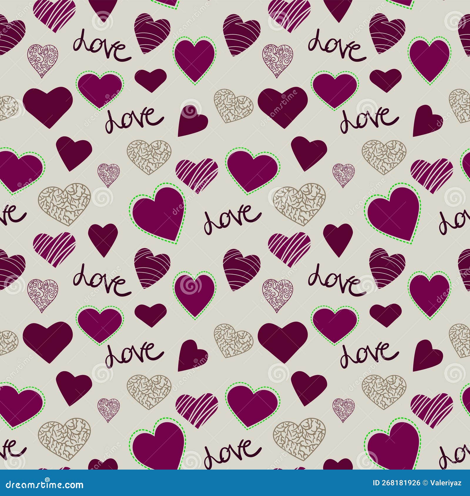 A Set of Seamless Patterns for Valentine S Day. 1000 by 1000 Pixels ...