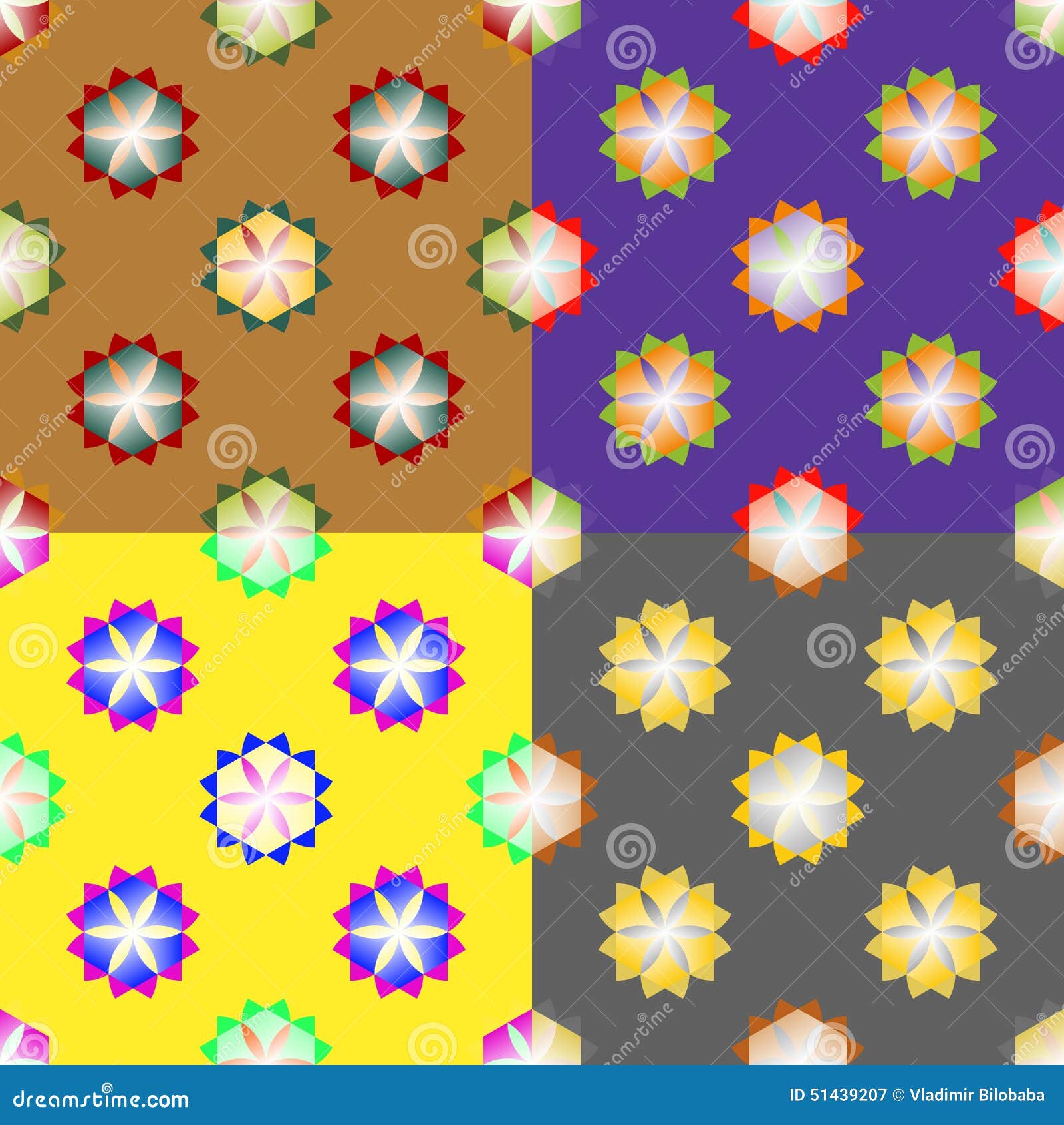 Set of seamless patterns stock vector. Illustration of creative - 51439207