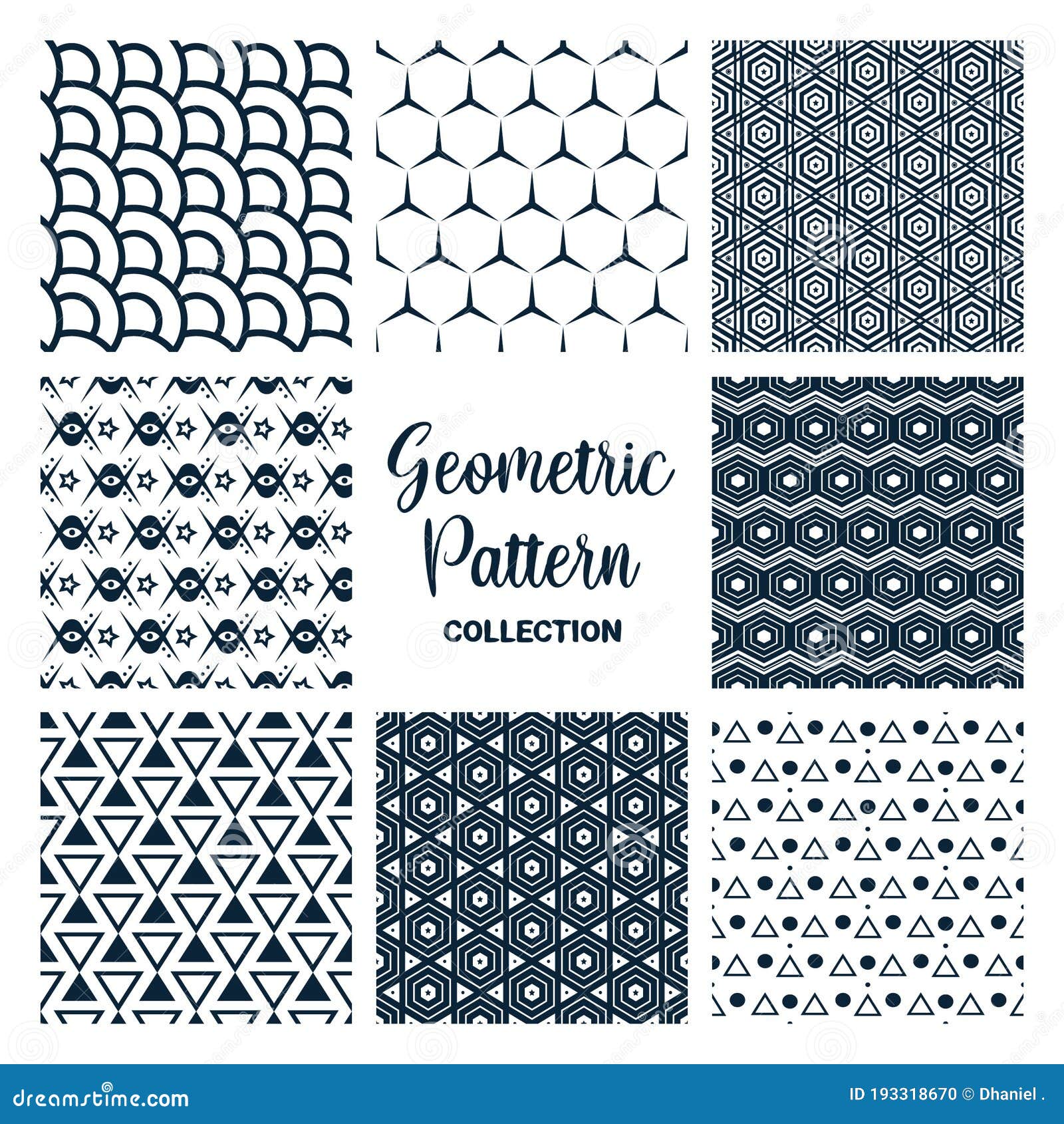 Set of Seamless Patterns Vector Design Collection Stock Photo - Image ...