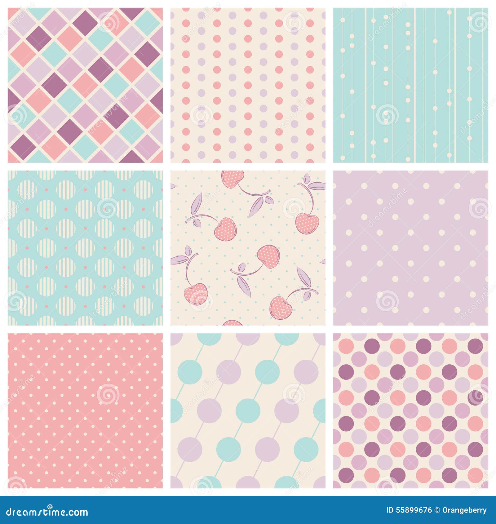 Set of seamless patterns stock vector. Illustration of decoration ...