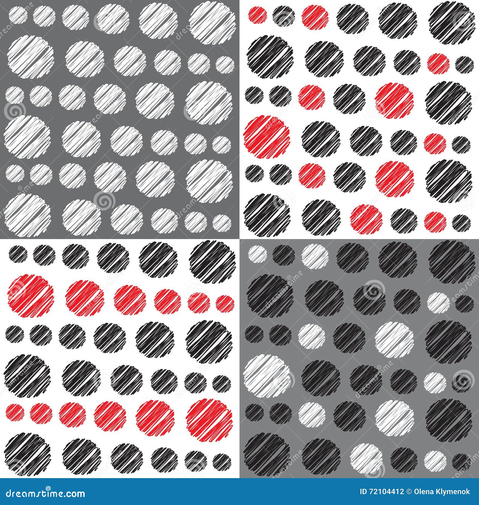 Set of Seamless Ring Patterns. Stock Vector - Illustration of ...