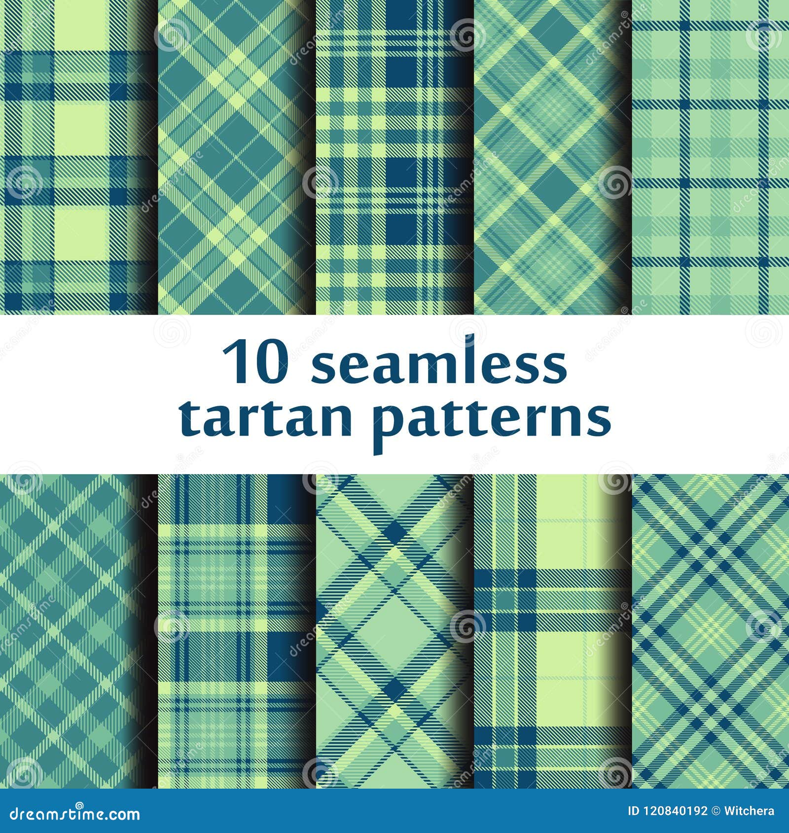 Set of Seamless Tartan Patterns Stock Vector - Illustration of color ...