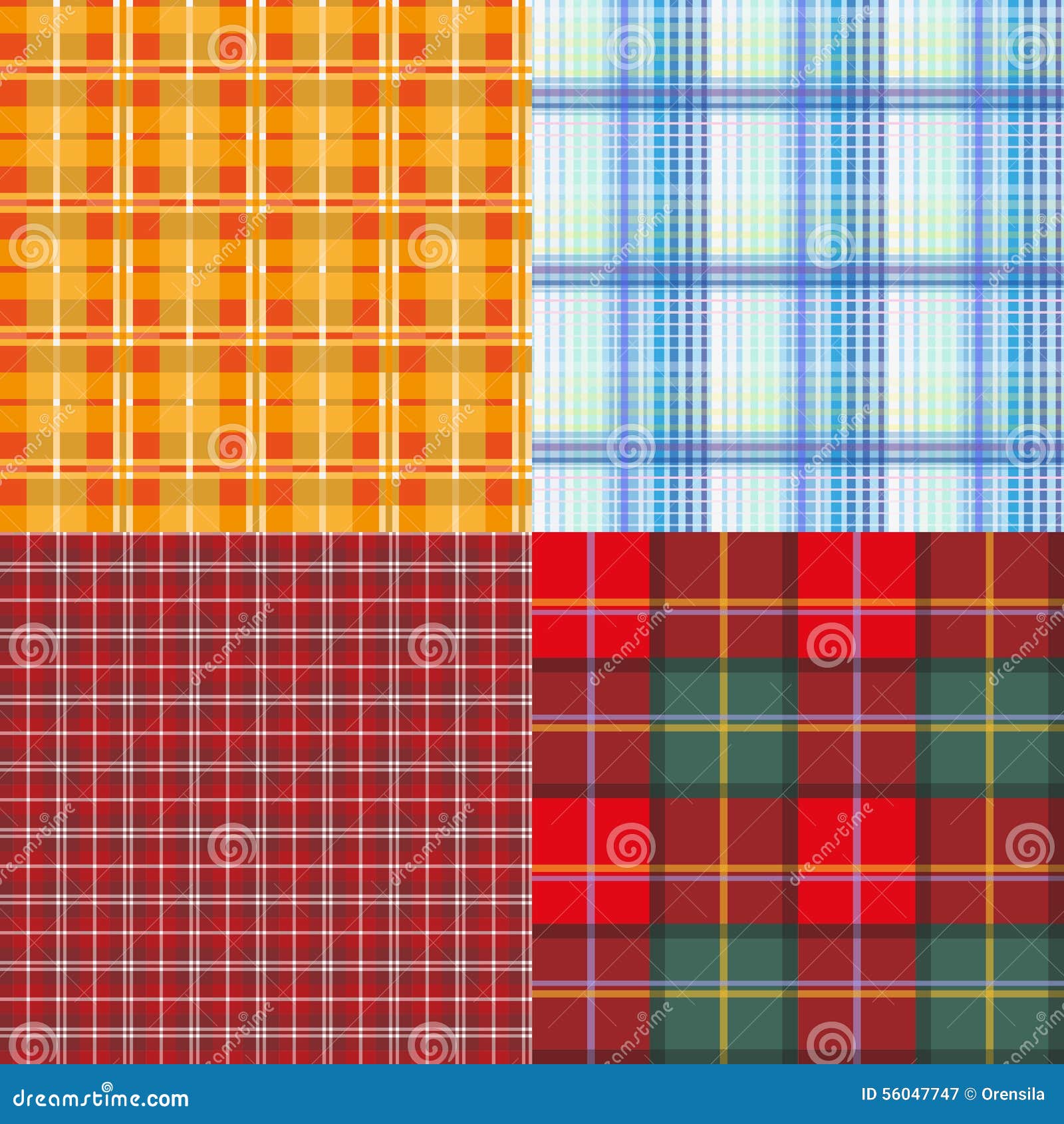 Set seamless texture plaid stock vector. Illustration of seamless ...