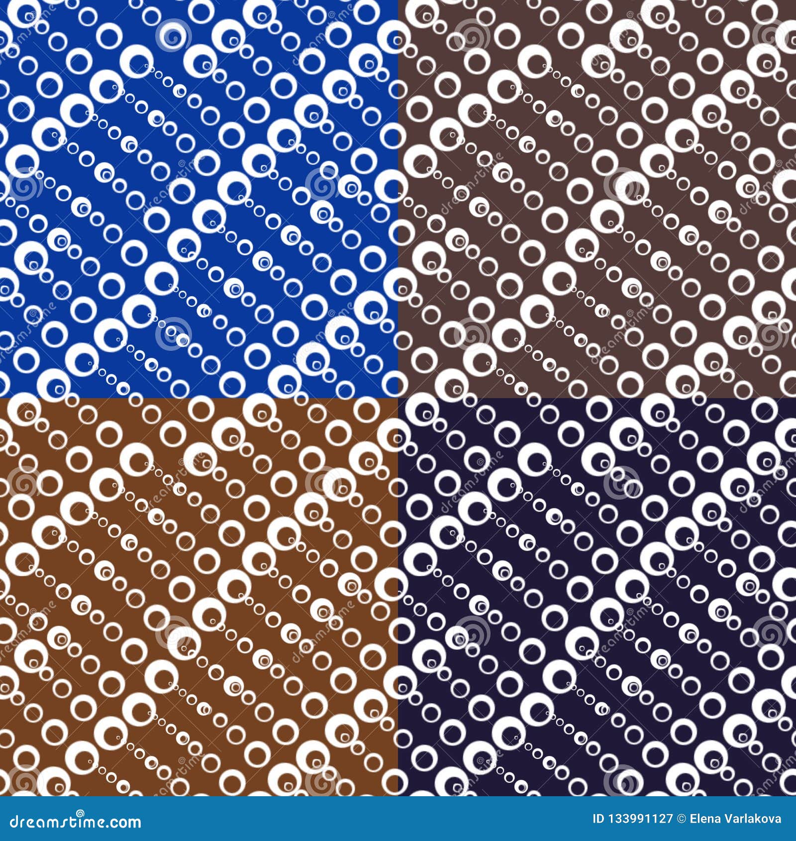 Set of Seamless Textures with Circles of Different Sizes Stock ...