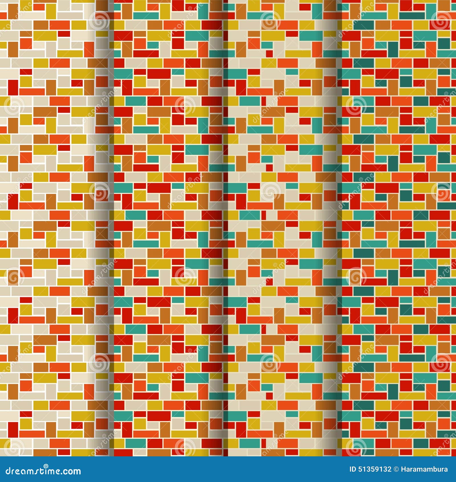 Set from 4 Seamless Textures - Squares Stock Vector - Illustration of ...