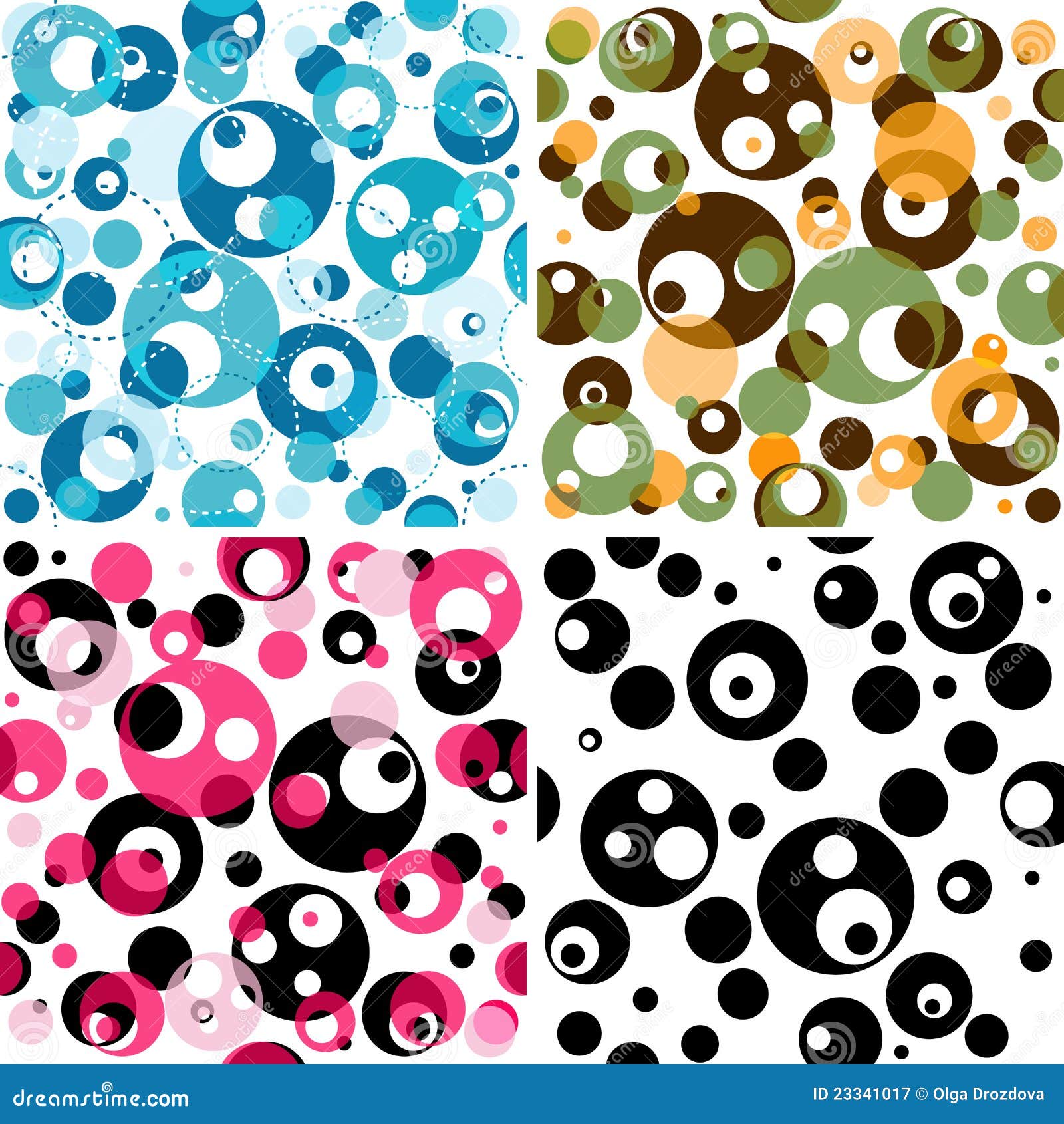 Set Seamless Translucent Patterns Stock Vector - Illustration of ...