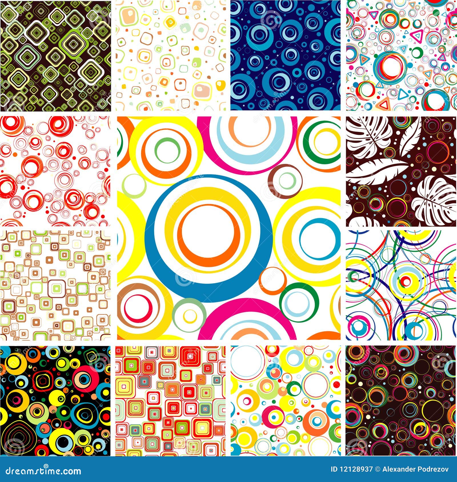 Set SEAMLESS wallpapers. stock vector. Illustration of series - 12128937