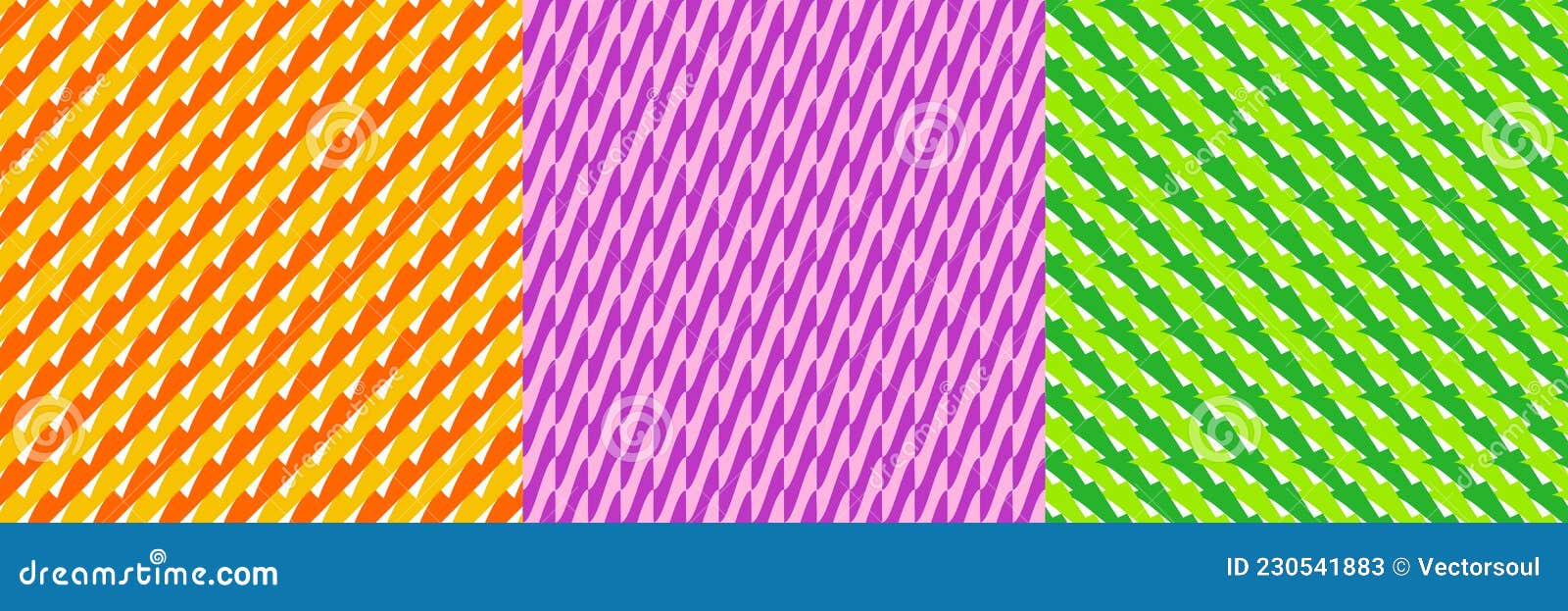 Set of 3 Seamlessly Repeatable, Repetitive Geometric Pattern ...