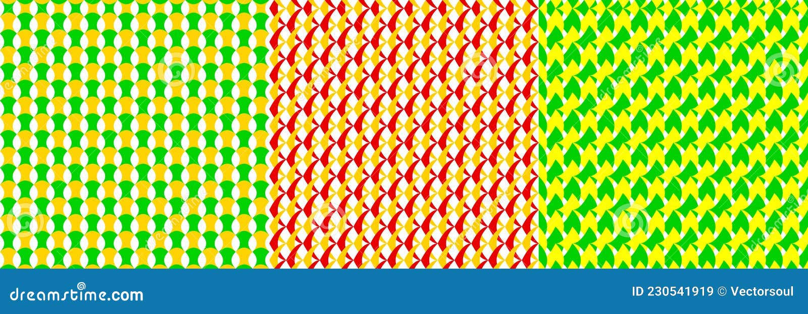 Set of 3 Seamlessly Repeatable, Repetitive Geometric Pattern ...