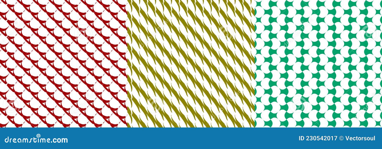 Set of 3 Seamlessly Repeatable, Repetitive Geometric Pattern ...
