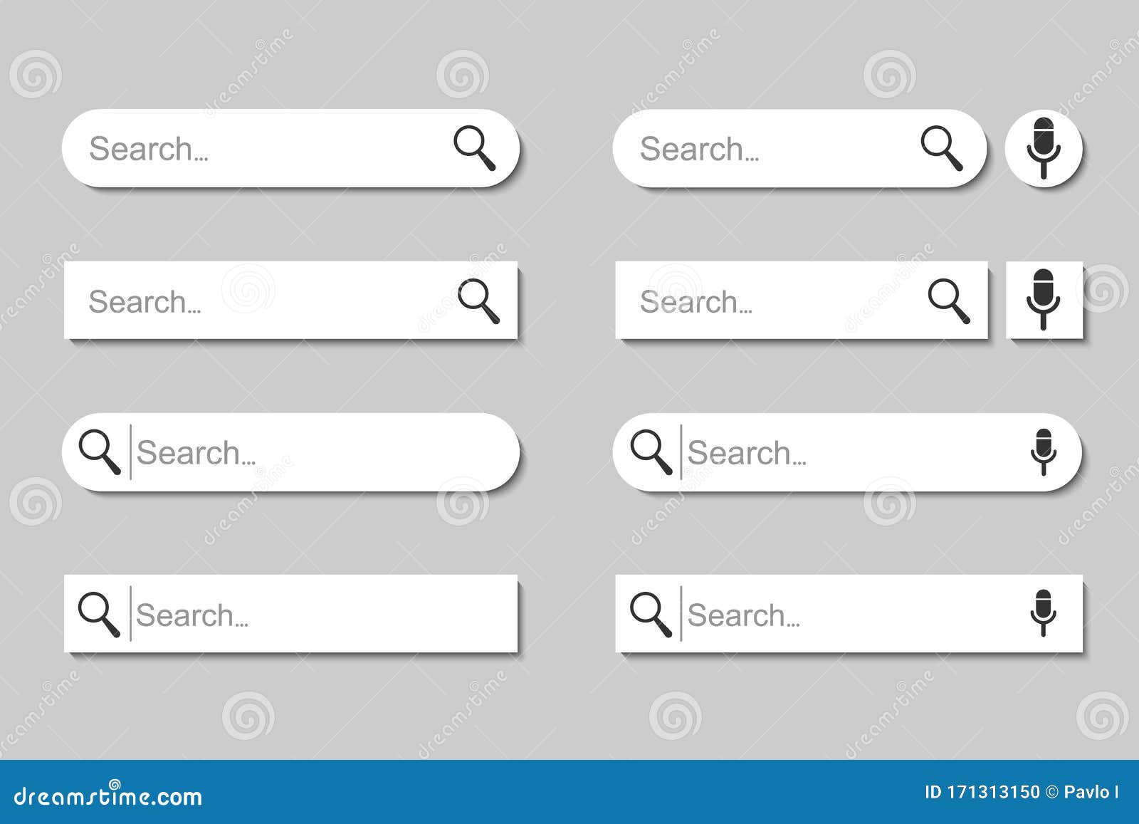 Set Search Bar Web Page Internet Browser Button, Search Box Template ...