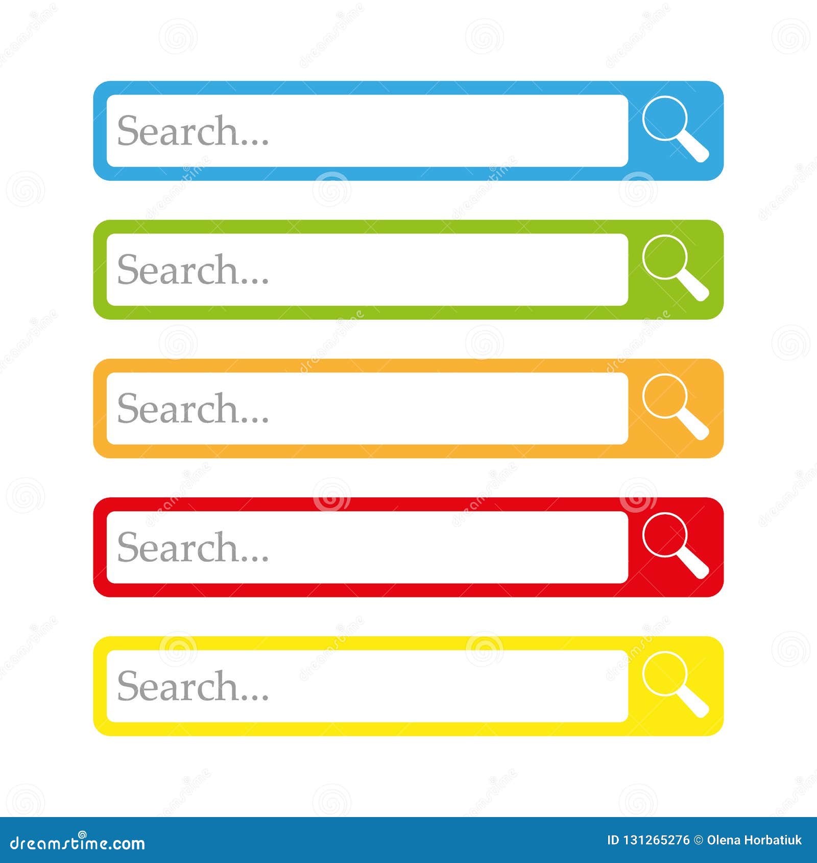 Search Bars In Different Variations UI Neumorphic Design Elements Set ...