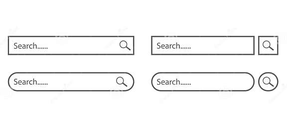 Search buttons set stock vector. Illustration of vector - 255711243