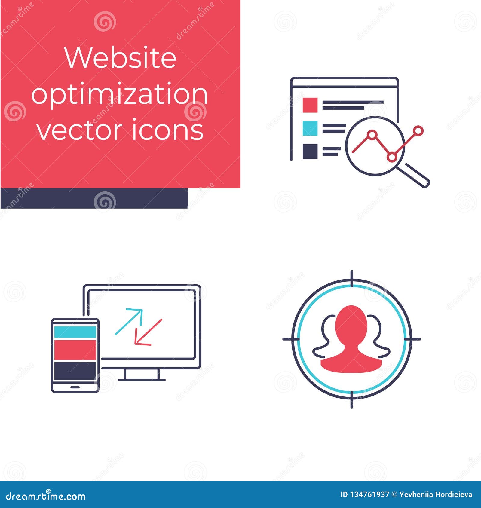 Set of Search Engine Optimization Vector Illustration. Website ...