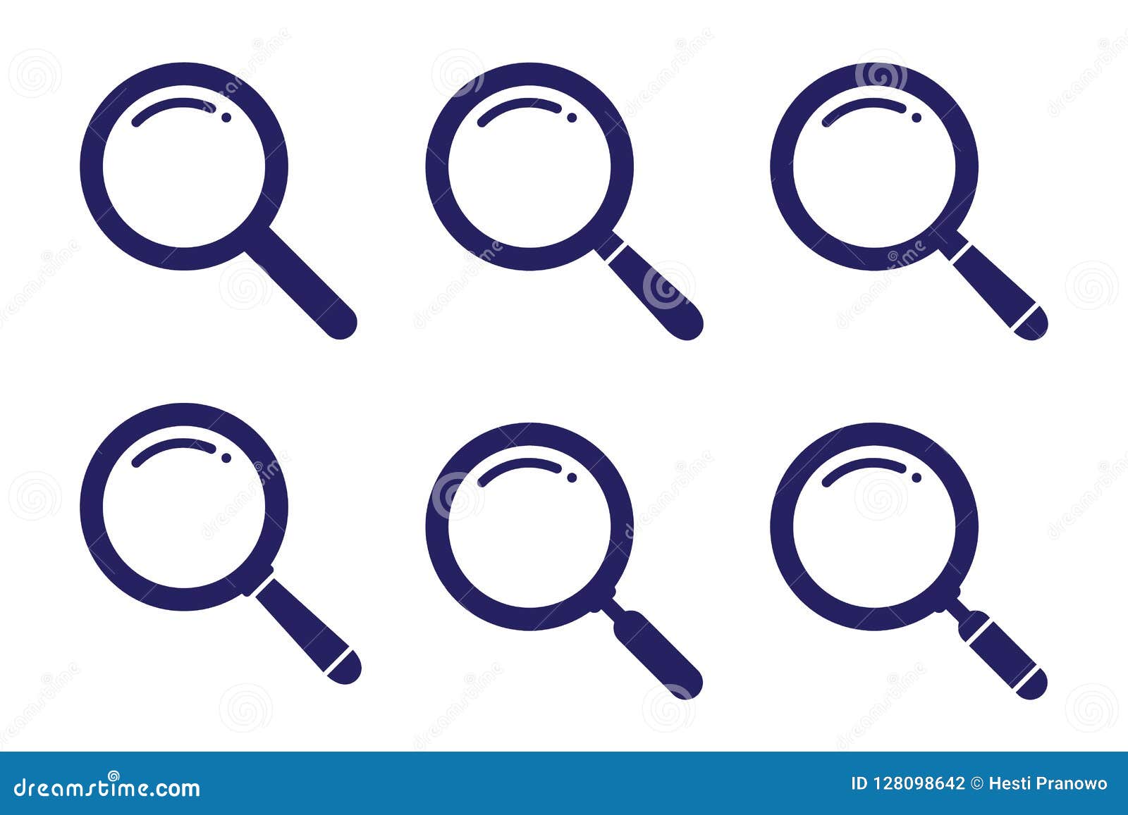 Set Search Symbol Variation on Flat Style Illustration for Web, Mobile ...