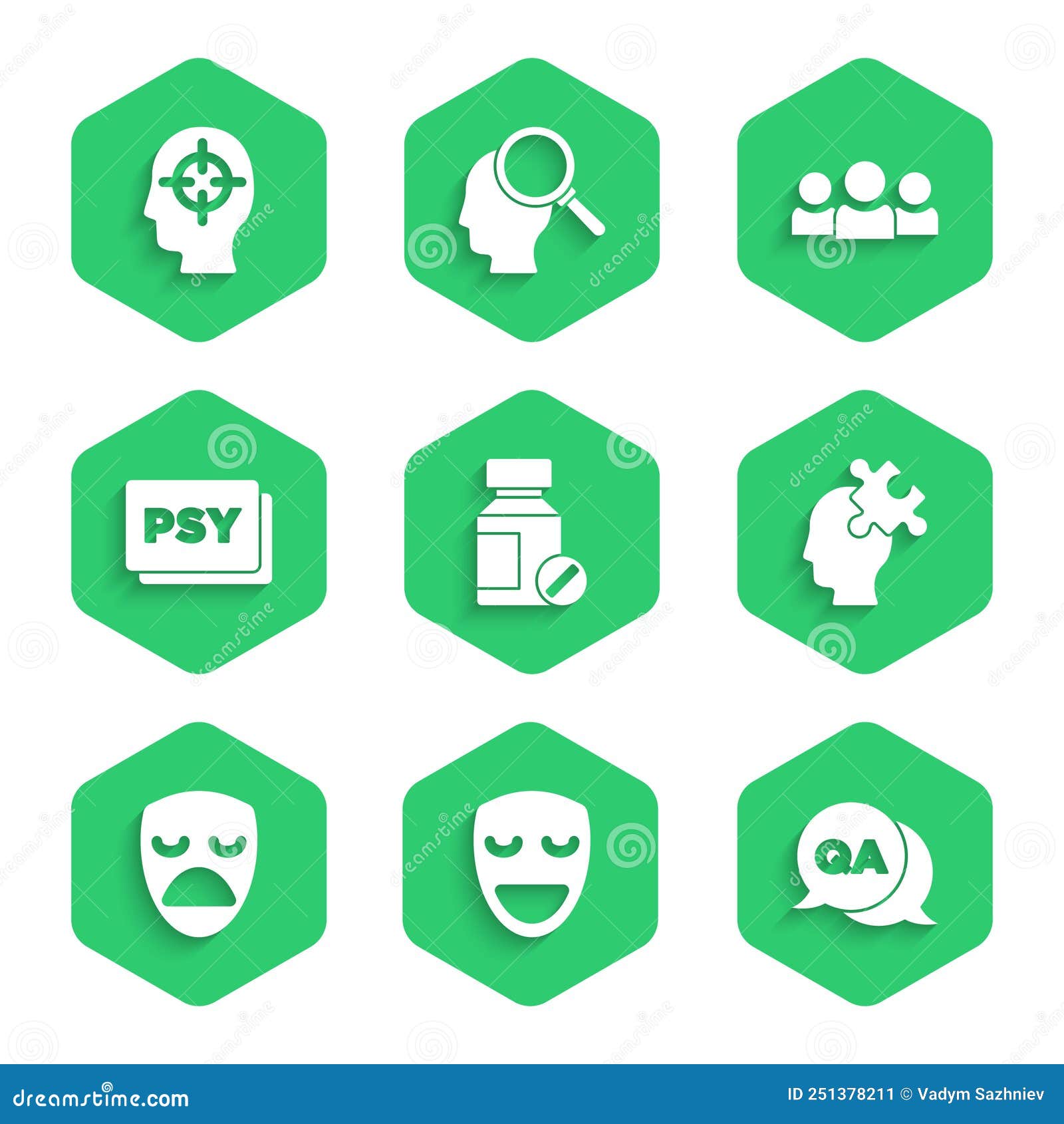 Set Sedative Pills, Comedy Theatrical Mask, Question and Answer ...