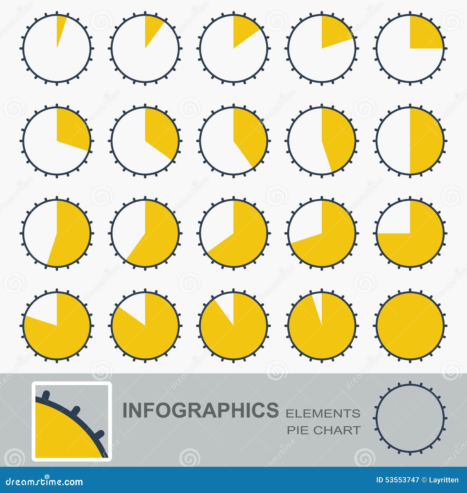 Segmented Pie Charts And Arrows Set. Cartoon Vector | CartoonDealer.com ...