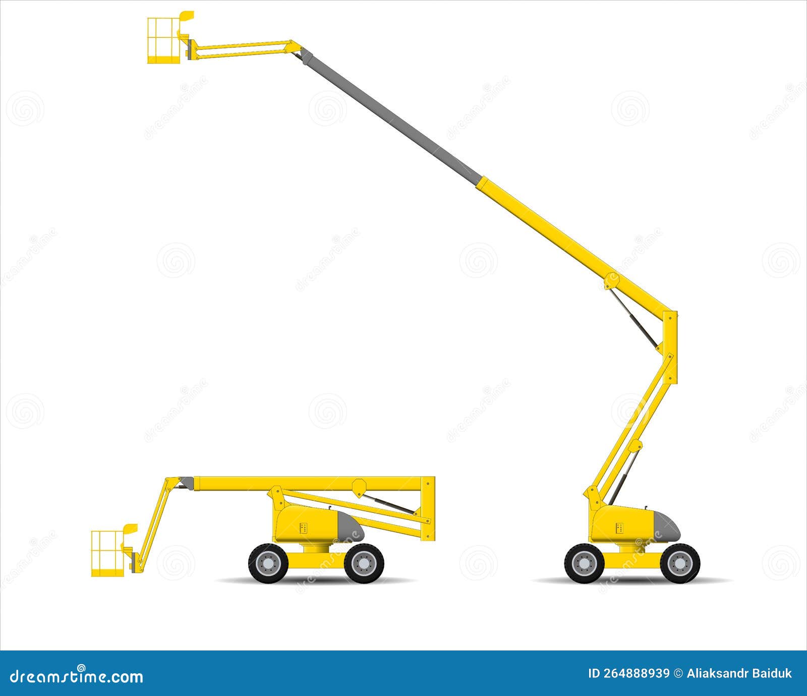 A Set of Self-propelled Telescopic Aerial Platforms. Transport and ...
