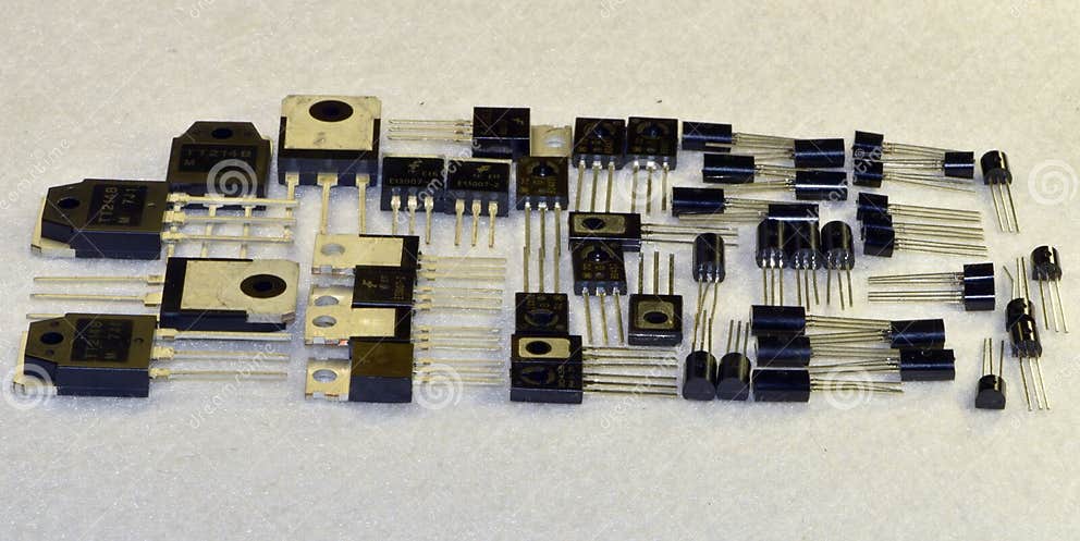 A Set of Semiconductor Triodes Located on a Plane in a Specific Order ...