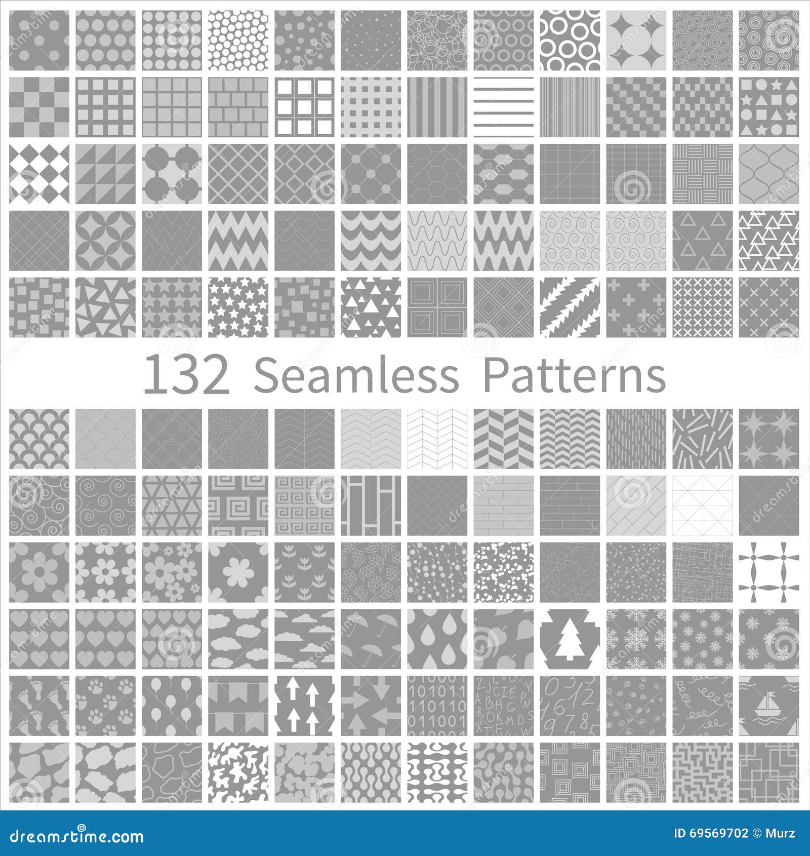 Set of semless patterns stock vector. Illustration of backdrop - 69569702