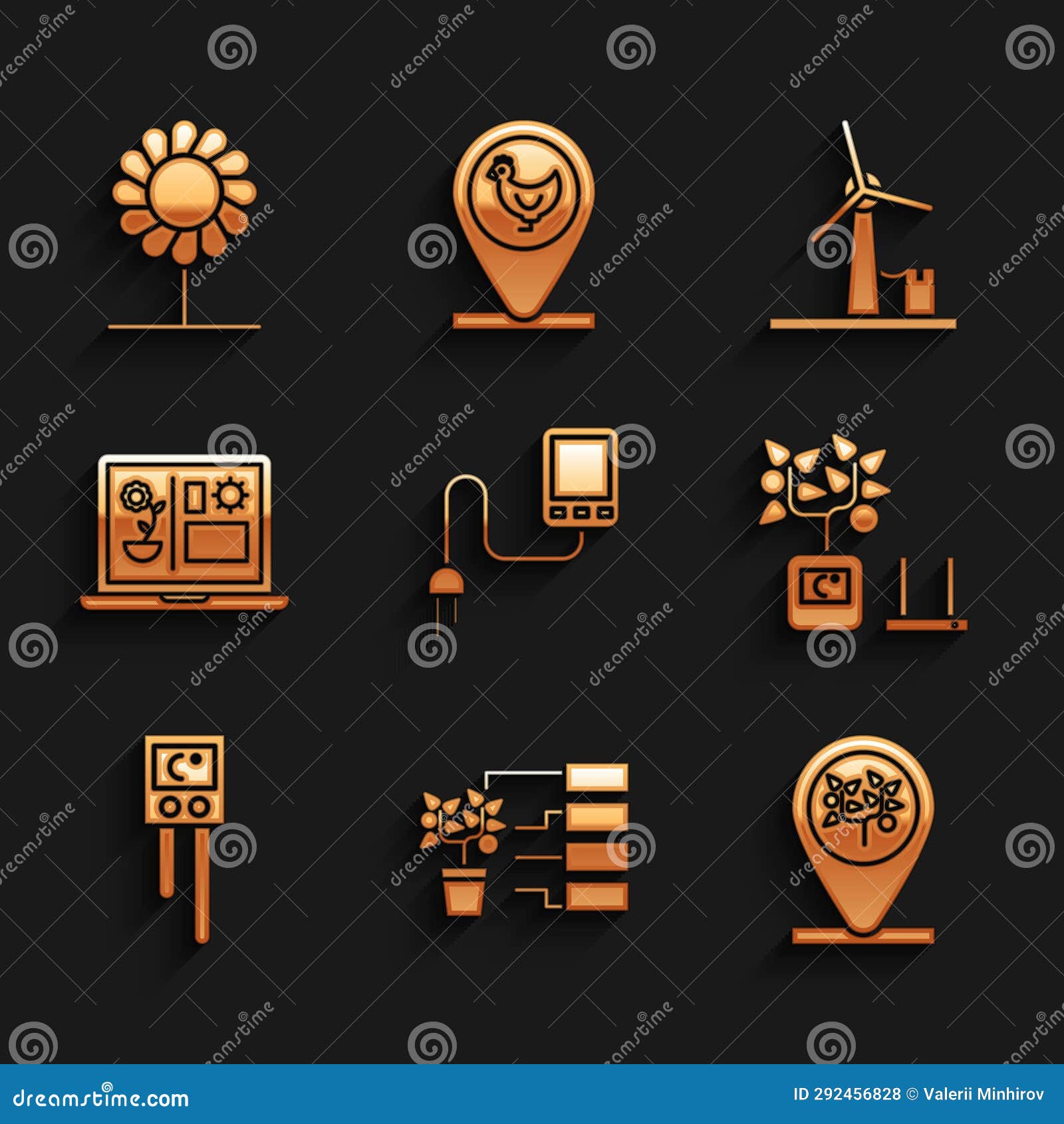 Set Sensor, Flower Analysis, Location And Tree, Smart Farming ...