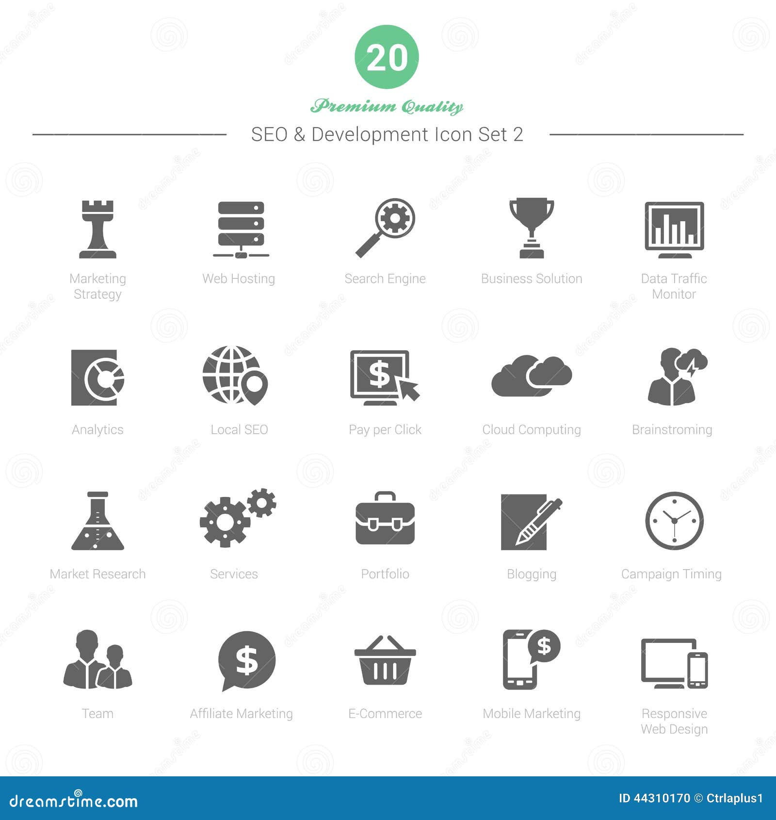 Set of SEO and Development Icons Set 2 Stock Vector - Illustration of mail, consulting: 44310170