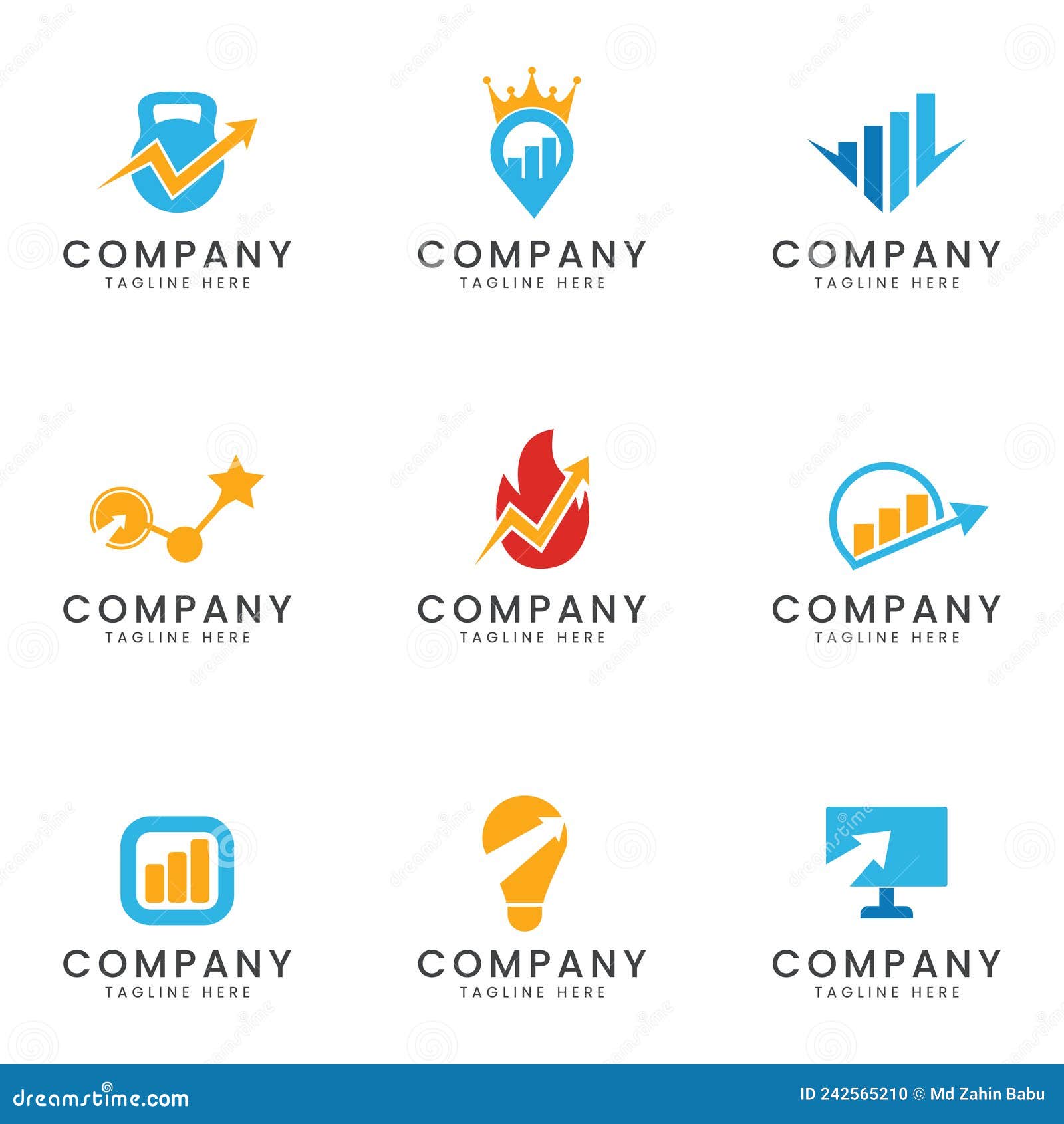 Set of SEO and Marketing Logo Stock Vector - Illustration of audio ...