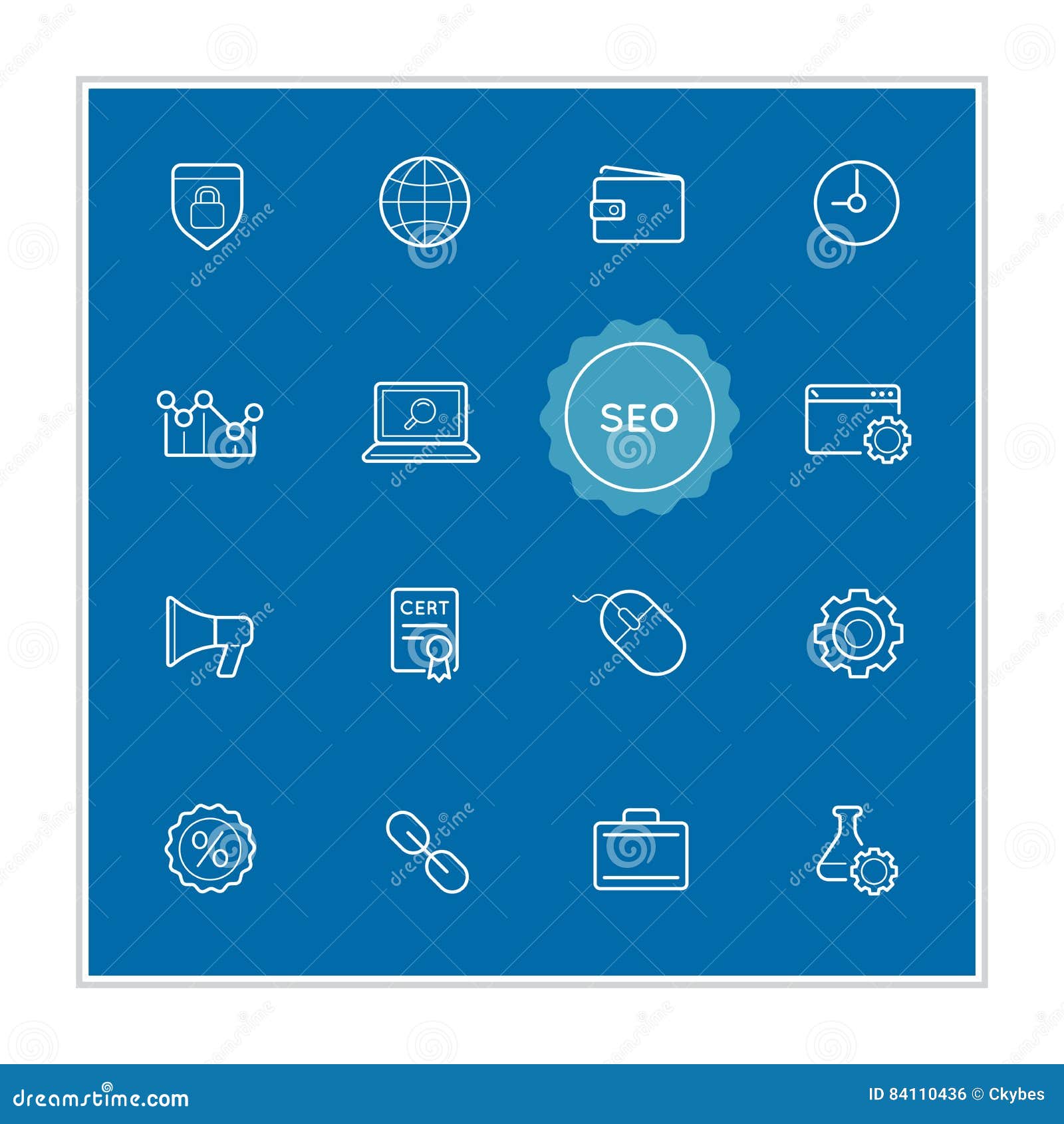 Set of Seo Search Engine Optimization Vector Illustration Elements Can ...