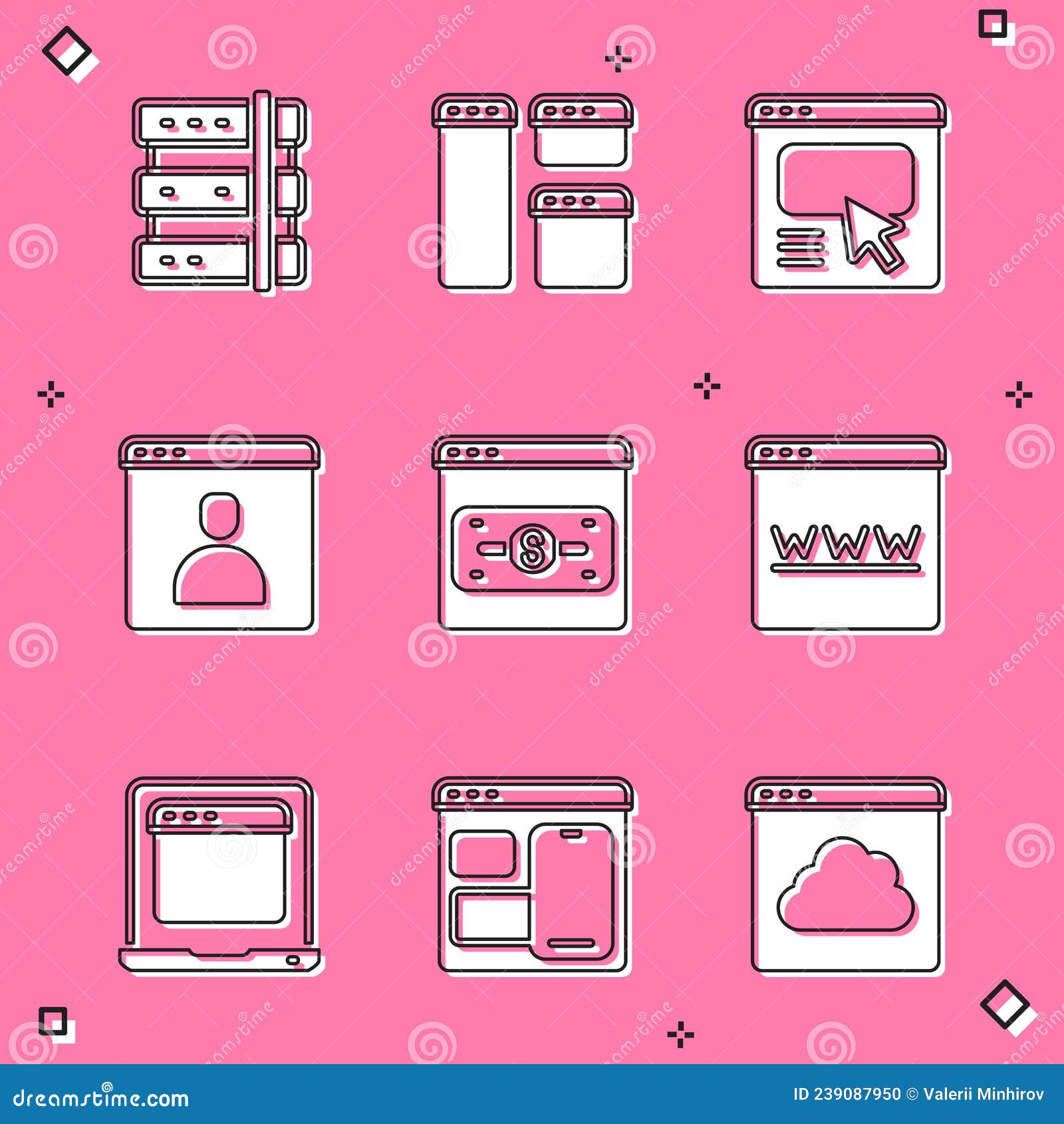 Set Server Browser Window Ui or Ux Design Create Account Screen Online ...
