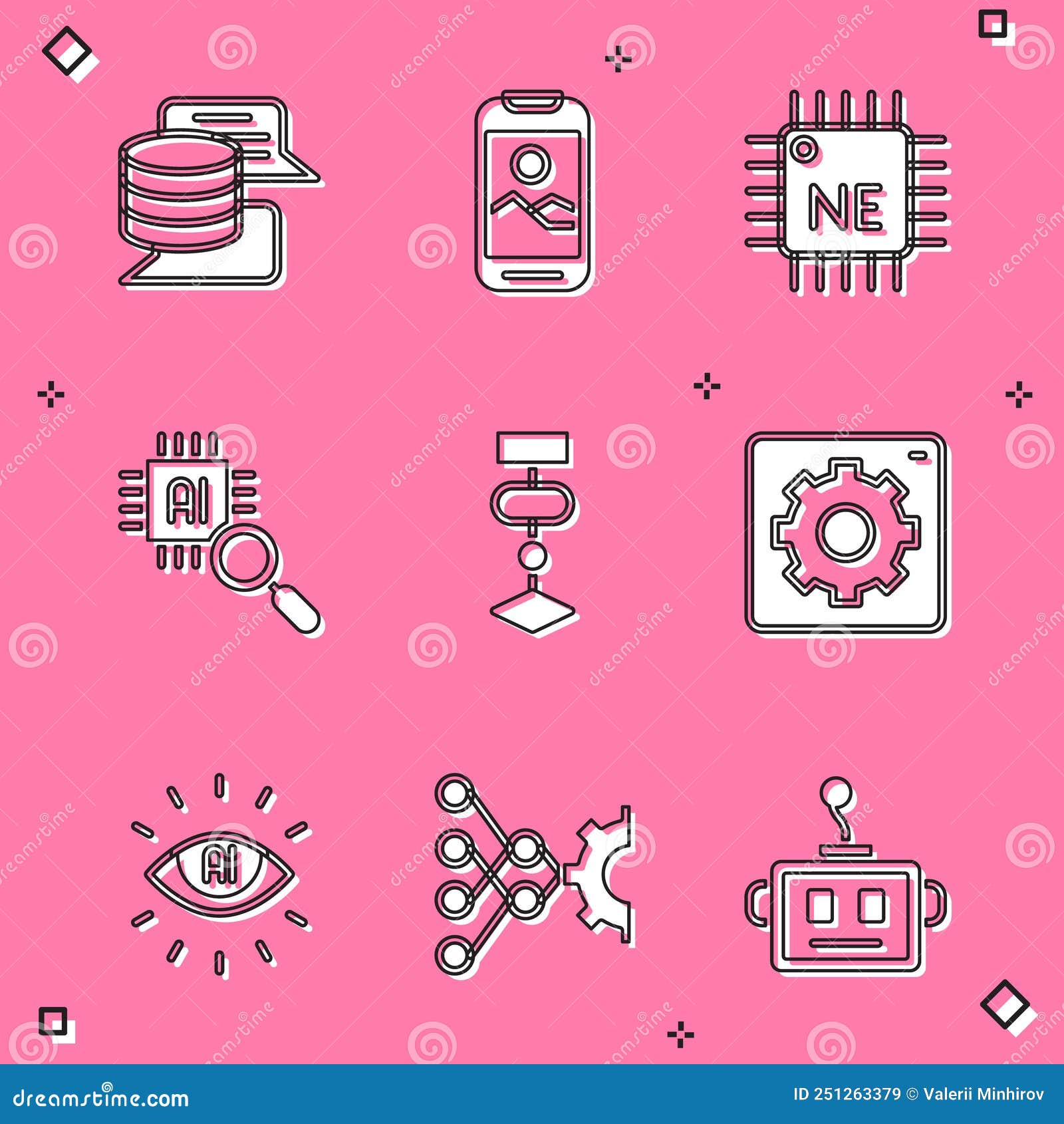 Set Server Data Mobile Phone Processor Cpu Algoritmo Computadora Api Interfaz Inteligencia ...