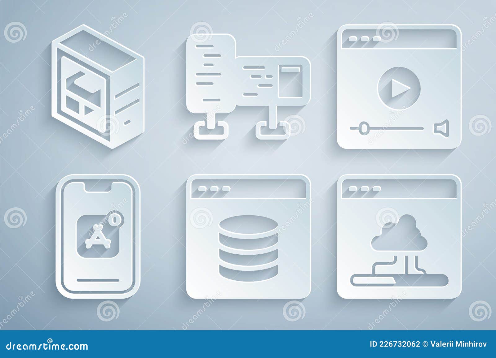 Set Server Data Web Hosting Online Play Video Mobile Apps Cloud