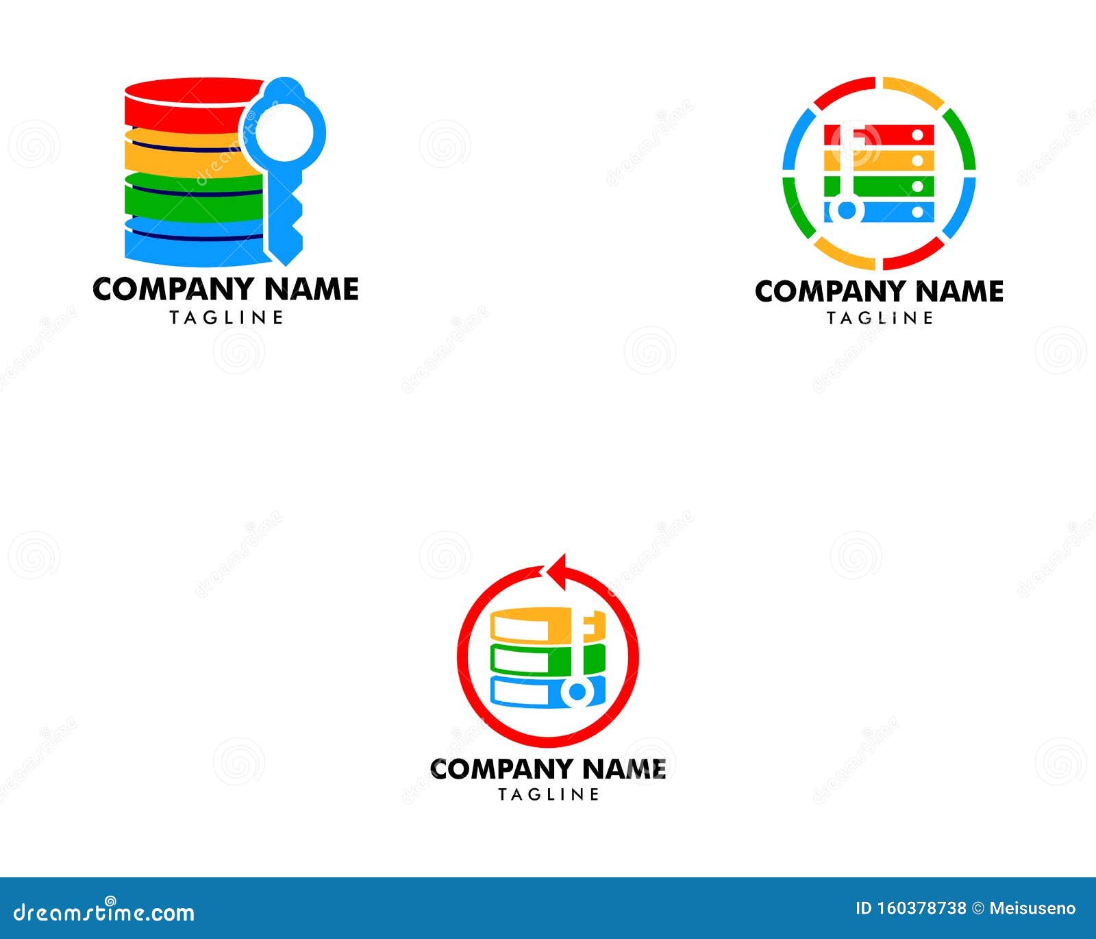 Set of Server Key Icon Logo Design Element Stock Vector - Illustration ...