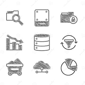 Set Server, Network Cloud Connection, Pie Chart Infographic, Sales ...