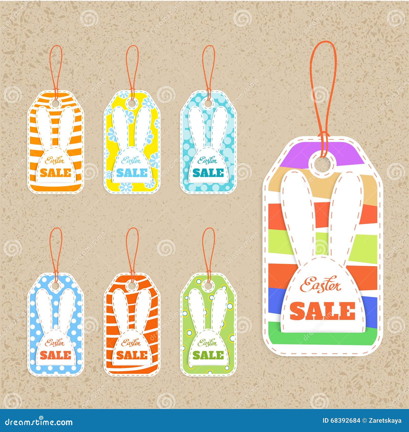 Set of seven tags stock vector. Illustration of card - 68392684