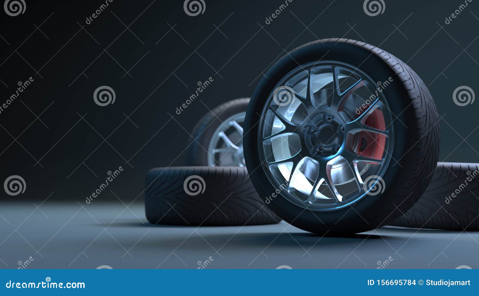 Set of Several Auto Wheels Side View Stock Illustration - Illustration ...